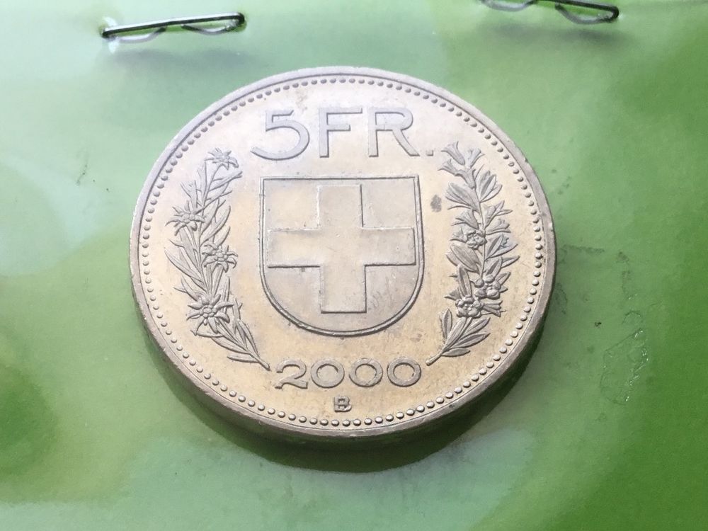 5 Franken 2000 fast unzirkuliert (Neu (gemäss Beschreibung)) in St. Margrethen SG für CHF 9 ...