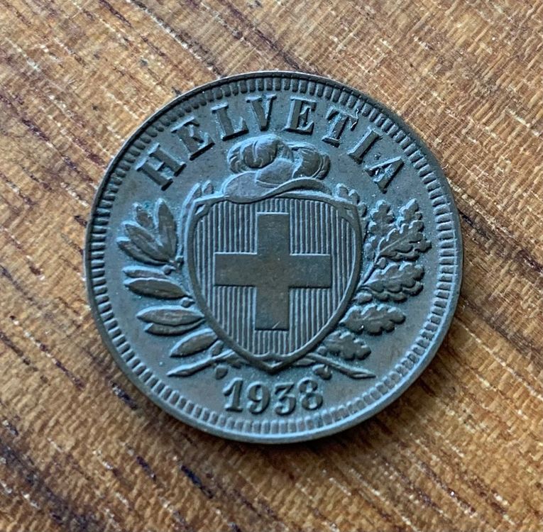 Schweiz 2 Rappen 1938 vorz (Gebraucht) in Opfikon für CHF 9.9 – mit Lieferung auf Ricardo kaufen