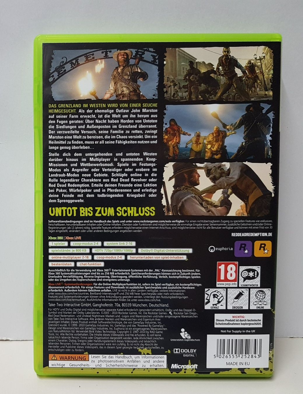 Red Dead Redemption Undead Nightmare eine Seuche Xb 360 (Gebraucht) in ...