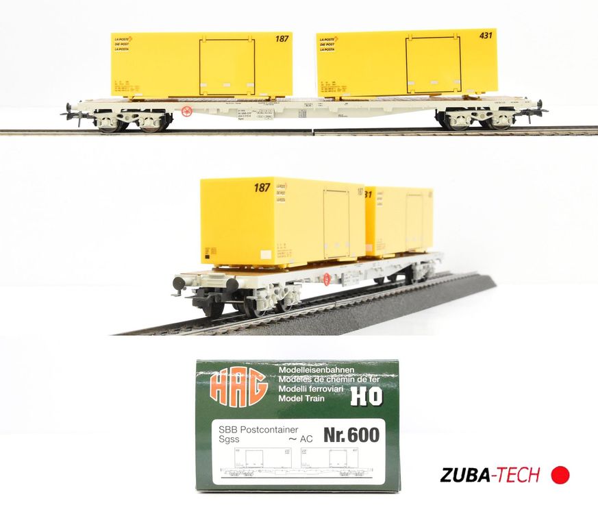 Hag 600 Postcontainerwagen der SBB H0 WS mit OVP (Gebraucht) in St. Gallen für CHF 89 – mit ...