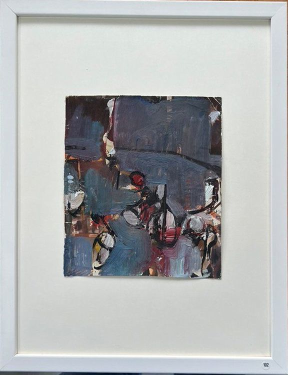 Walter Emil Müller. Konstruktion, 1948. Öl auf Papier | Kaufen auf Ricardo