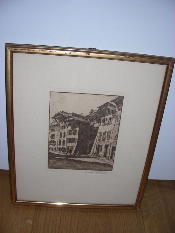 original kupferstich Bern? von Anna Spühler antik ca.1900 (Gebraucht ...