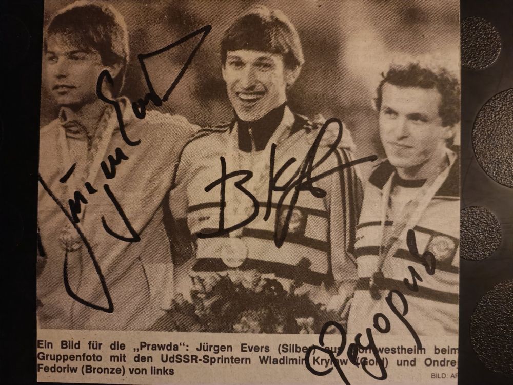200m - EM 1986 - Krylow, Fedoriw & Evers - Handsigniert (Gebraucht) in ...