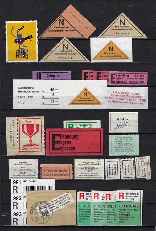 Lot R-Zettel und sonstiges Postzettel (Gebraucht) in Oberdiessbach für ...