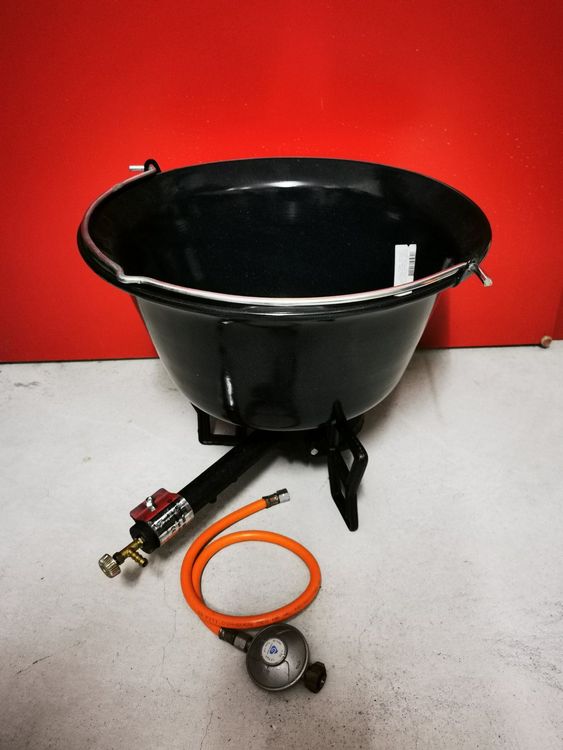 Grosse Pfanne mit grossem Gasbrenner neu (Neu (gemäss Beschreibung)) in ...