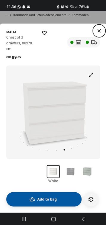 Malm (Neu (gemäss Beschreibung)) in Selzach für CHF 32 – nur Abholung auf Ricardo kaufen