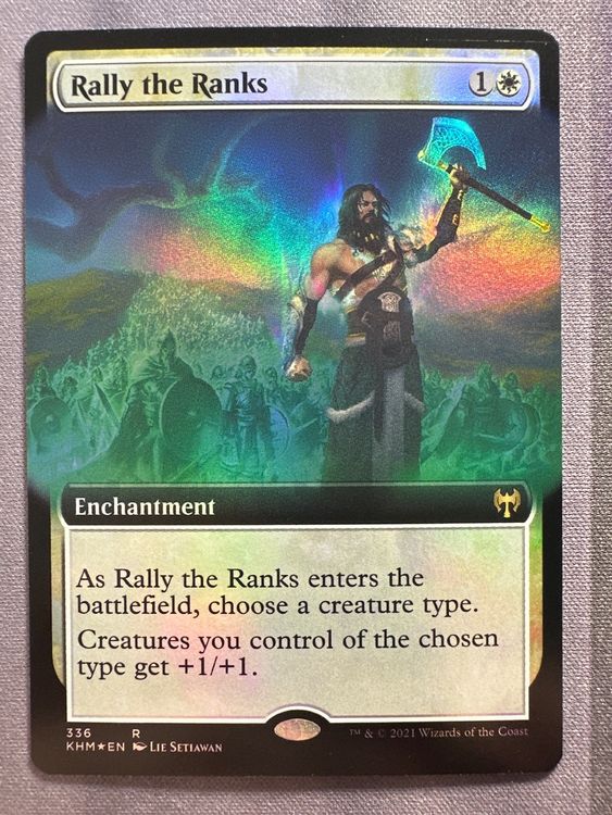Rally the Ranks FOIL Variant 336 Kaldheim (Neu (gemäss Beschreibung ...