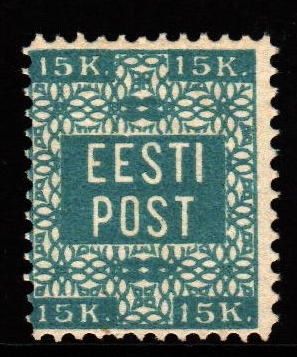 Estland – EESTI POST – 1919 – 15 K gezahnt (RAR) (Neu (gemäss ...