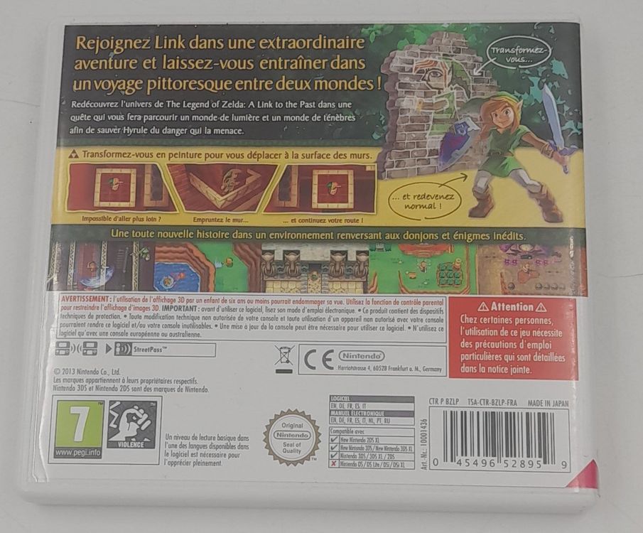Nintendo 3DS - The Legend of Zelda A Link Between Worlds .Fr (Gebraucht ...