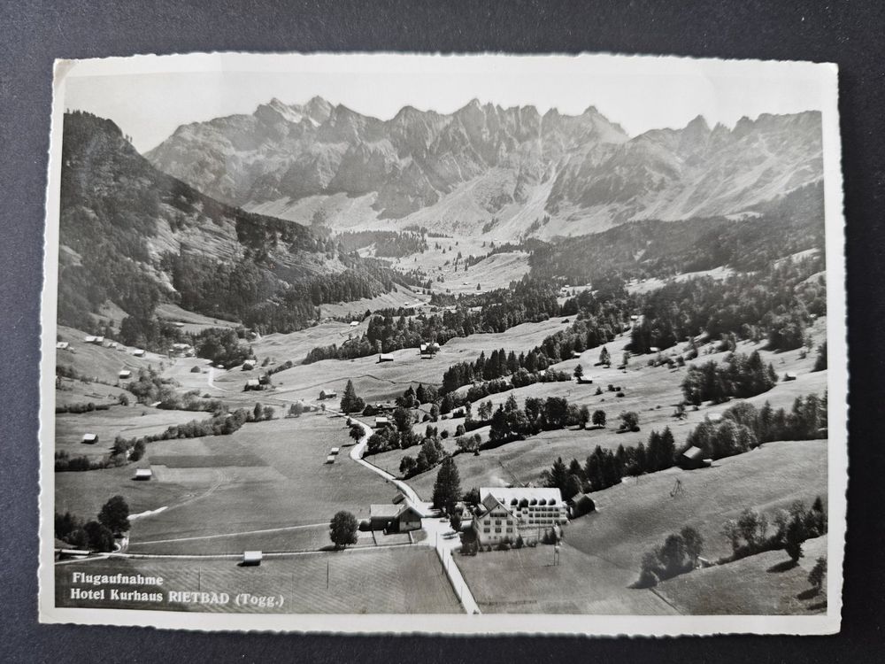 PK Postkarte Flugaufnahme Hotel Kurhaus Rietbad (Gebraucht) in Dallenwil für CHF 3 – mit ...