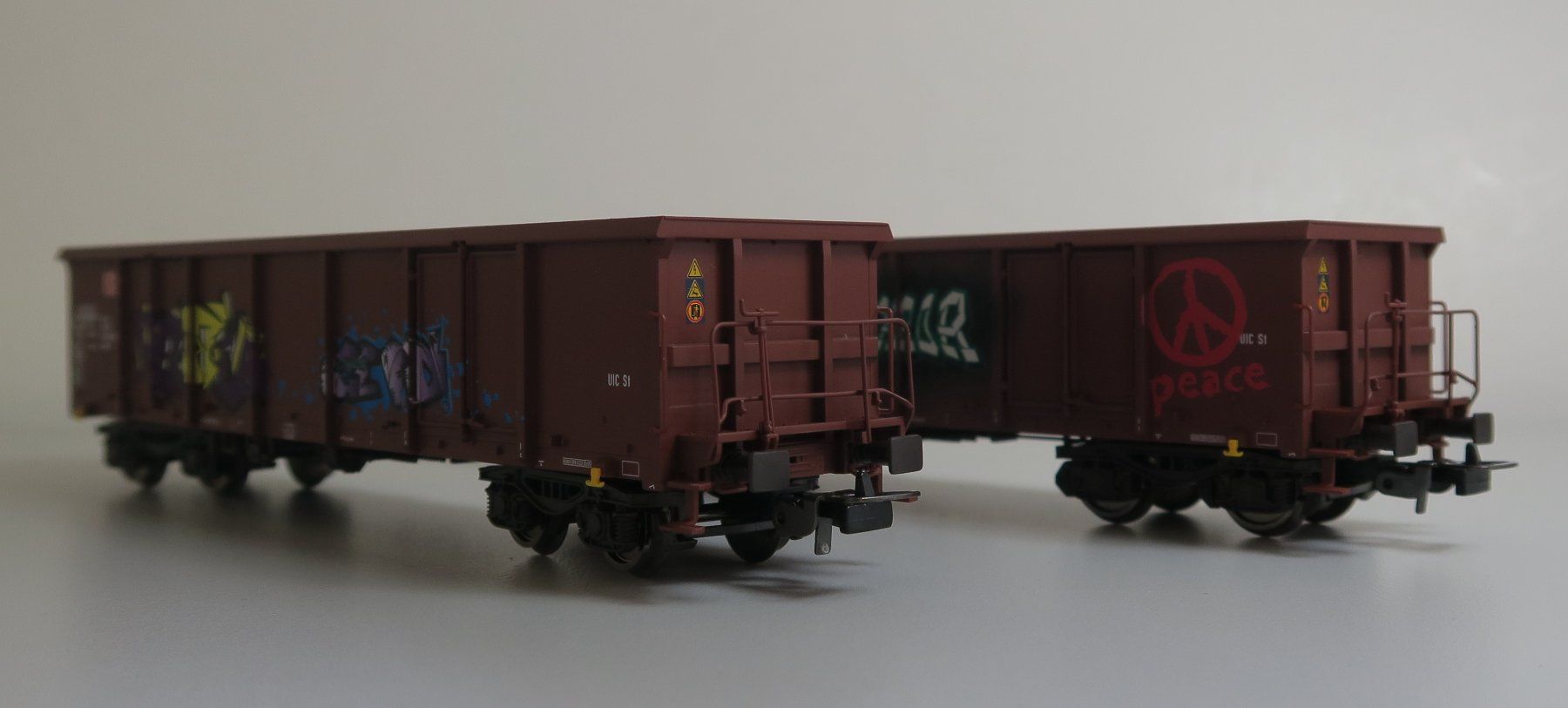 Piko 58392 offenes Güterwagen-Set der DB-AG mit Graffiti (Neu und ...