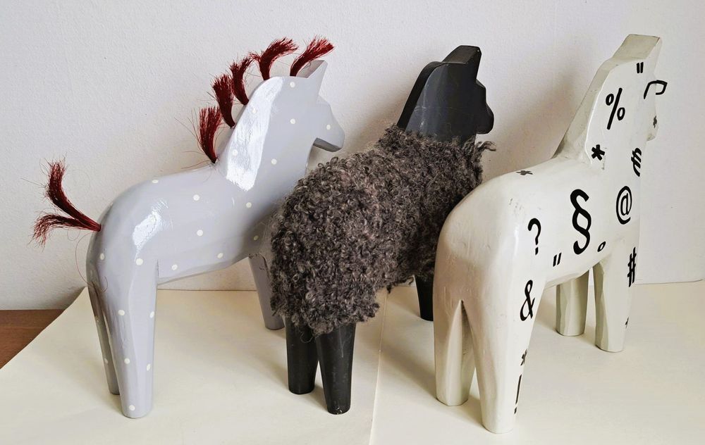 3 Stück Vintage IKEA Dala Holz Pferde Deko | Kaufen auf Ricardo