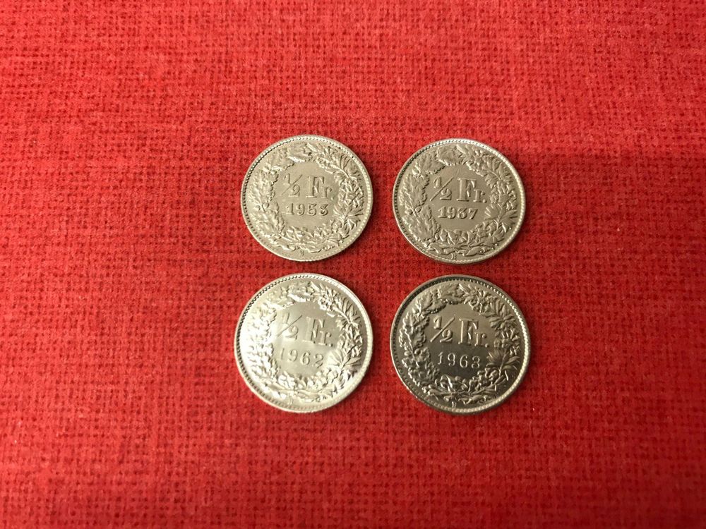 1/2 Franken 1953/1957/1962/1963/Silber | Kaufen auf Ricardo