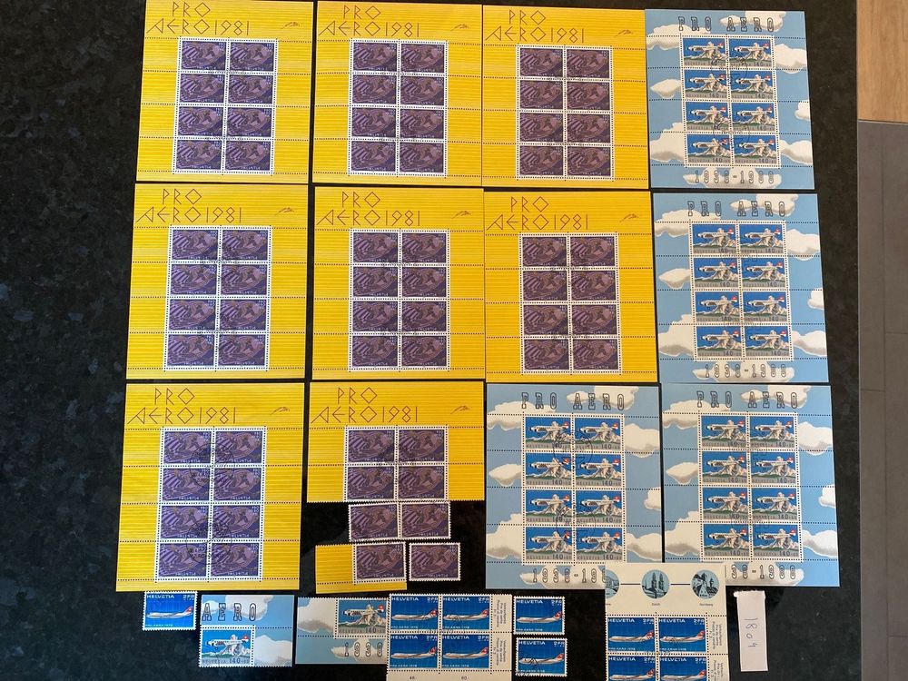1981 1988 1972 Pro Aero Bogen Sammlung Lot Schweiz Flugpost | Kaufen auf Ricardo