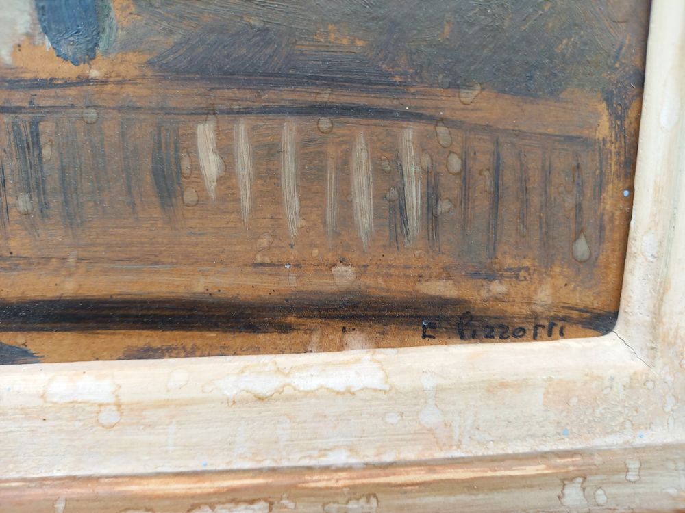 Ernest PIZZOTTI (1905-1984) huile sur carton Lausanne (Gebraucht) in ...