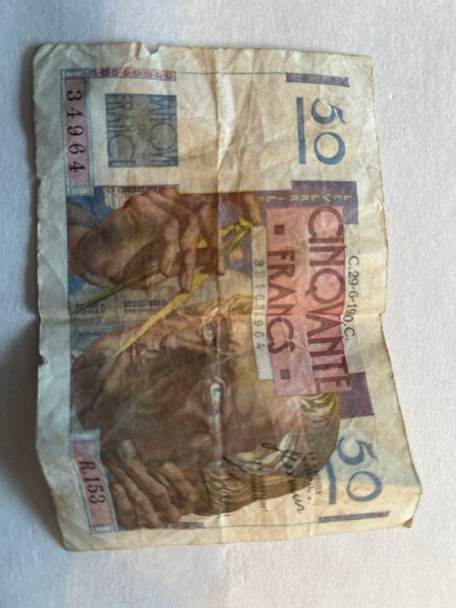 50 alte Französische Francs Banknote aus dem Jahr 1964. (Gebraucht) in ...