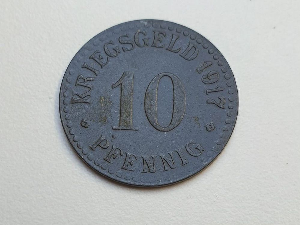 🇩🇪 Kriegsgeld 10 Pfennig Cassel 1917 (Gebraucht) in Pully für CHF 6.5 – mit Lieferung auf ...