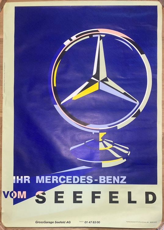 Große Mercedes-Benz vom Seefeld Plakat (Gebraucht) in Root für CHF 44 ...
