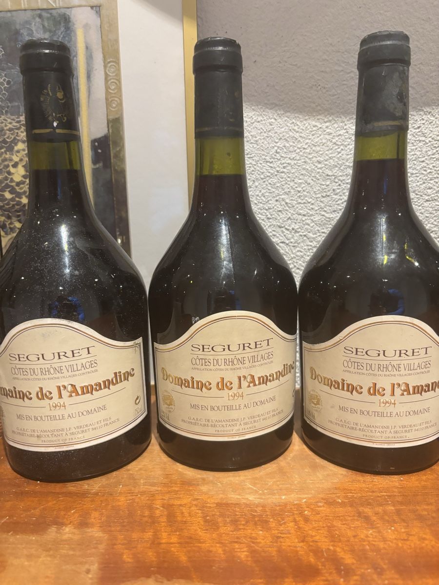 Vin Rouge - Seguret - Domaine de l'Amandine 1994 - Lot? (Neuf (Voir ...