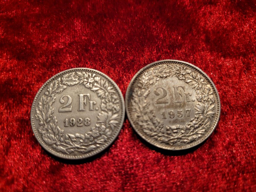 2 x 2 Franken 1928 und 1957 | Kaufen auf Ricardo