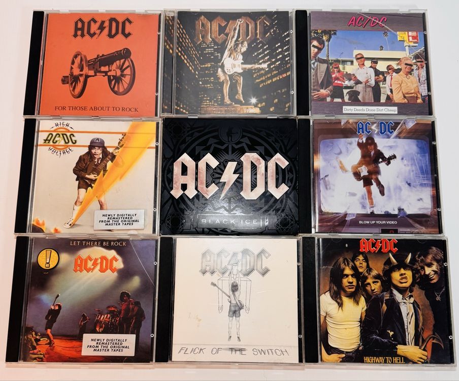 AC/DC CD Sammlung – 9 Alben Klassiker & Remasters (Gebraucht) in ...