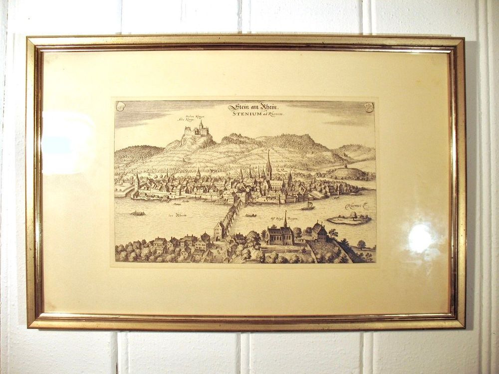 Kupfer Stich MERIAN Stein am Rhein STENIUM AD RHENUM (Gebraucht) in Wil ...