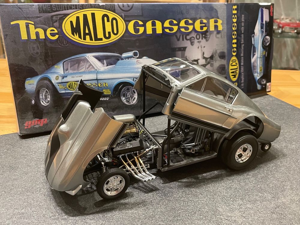 Ford Mustang Malcon Gasser with air plow / Silver / GMP 1888 (Neu und ...