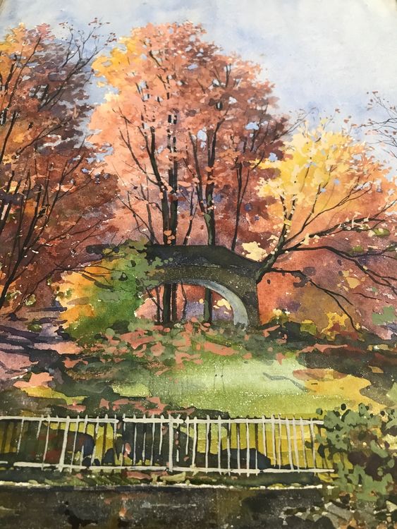 Antike signierte E.Frei 1936 Aquarelle Landschaft Gemälde | Kaufen auf Ricardo