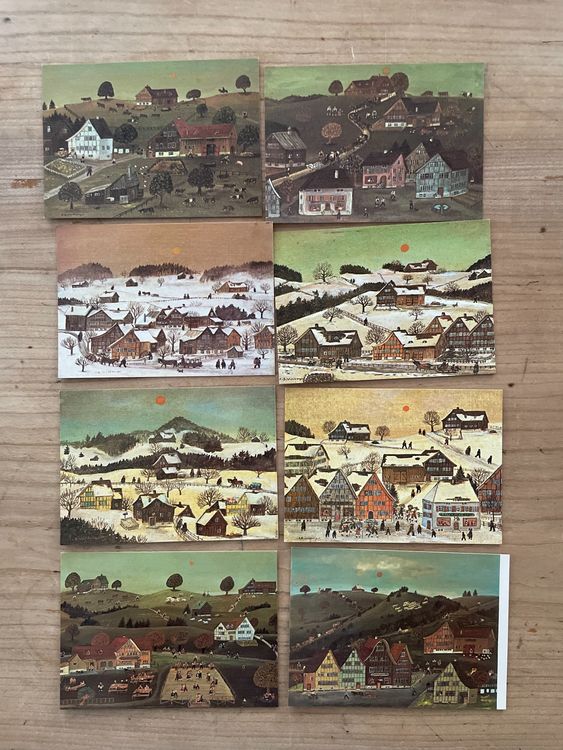 8 Kunstpostkarten J.B. Waldburger, Naive Appenzeller Malerei (Gebraucht) in Thal für CHF 8 – mit ...