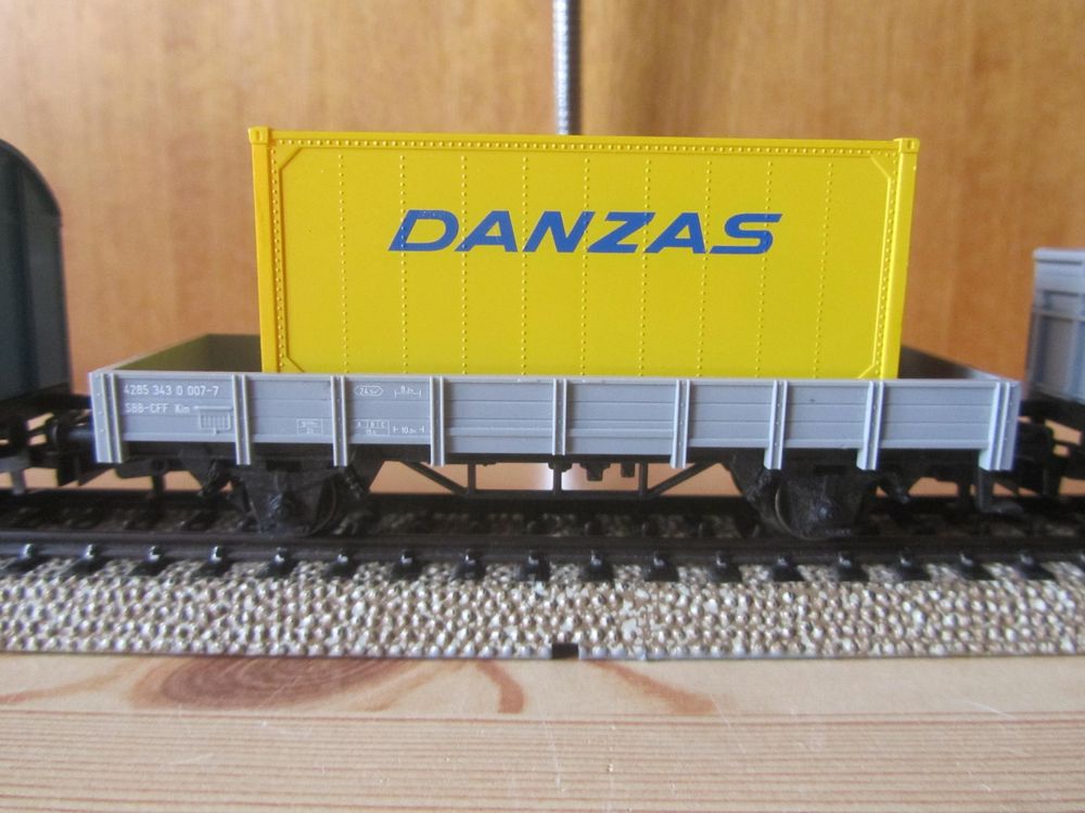 Märklin HO wagon plat 4285 343 0 007-7 SBB-CFF / Danzas (Gebraucht) in ...