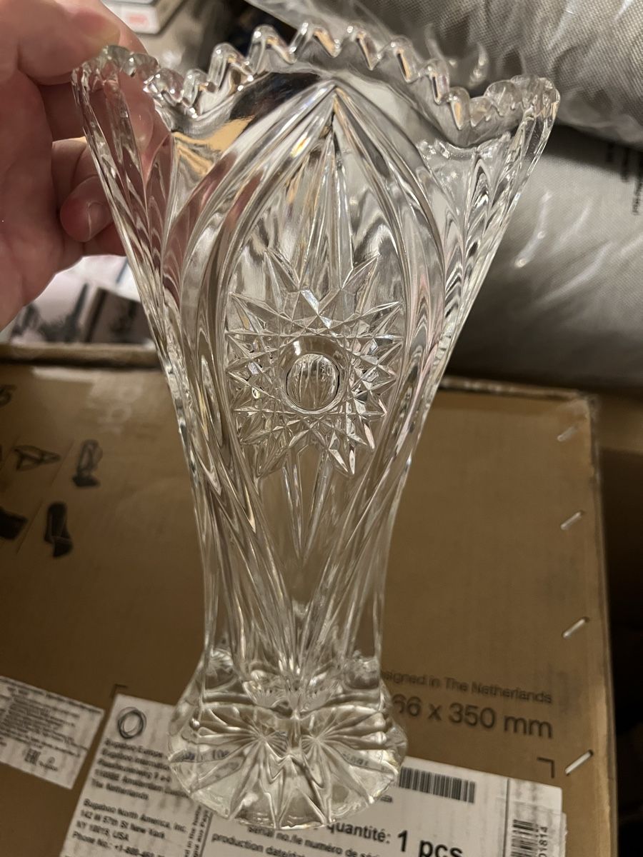 Edle Kristall Vase / Blumenvase für dein Zuhause 💐 (52) (Neu (gemäss ...