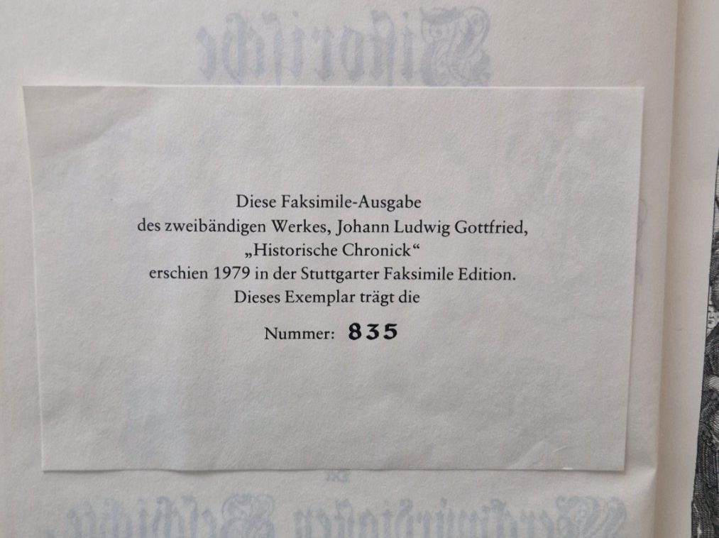 Historische Chronik 1. Theil von Anfang der Welt bis 1619 (Gebraucht ...
