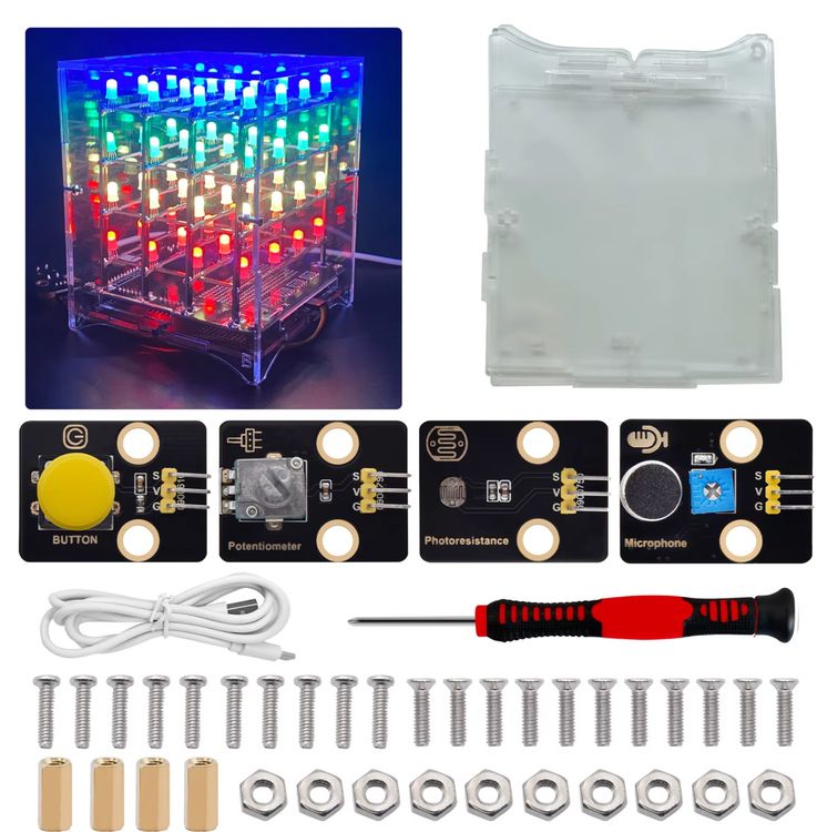 4x4x4 RGB Cube Kit: Arduino basierte Lichtsteuerung (Neu und originalverpackt) in LIESTAL für ...