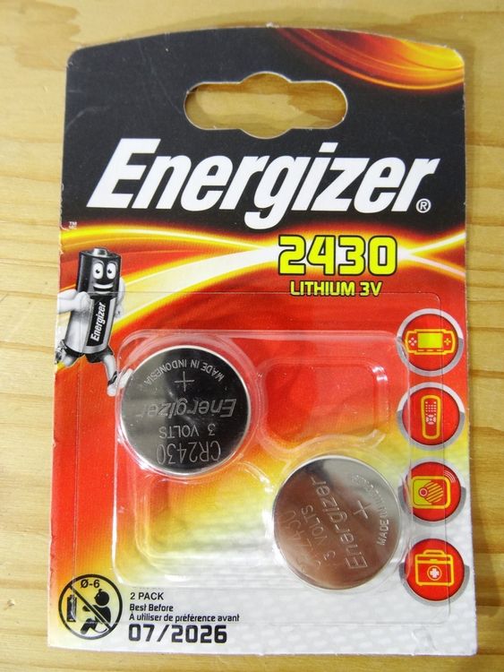 2 x Energizer CR 2430 Lithium, 07.2026 (Neu und originalverpackt) in ...