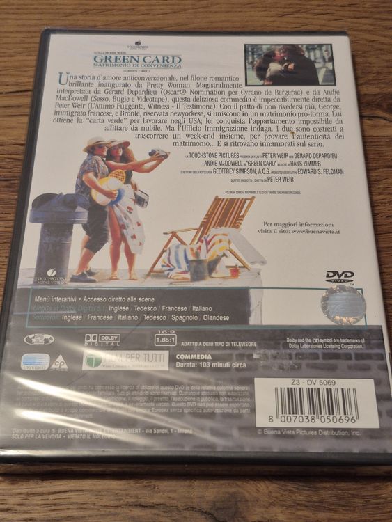 Green Card - Special Edition - Depardieu (DVD) NEU und OVP (Neu und ...