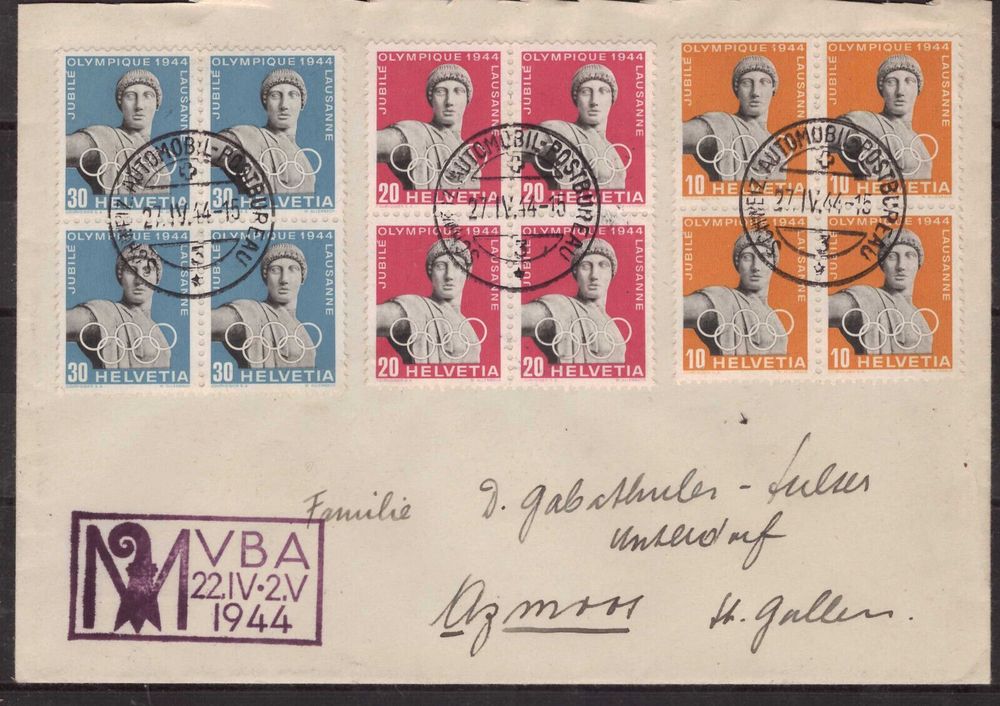 0122 --- VIERERBLOCKS AUF BRIEF | Kaufen auf Ricardo