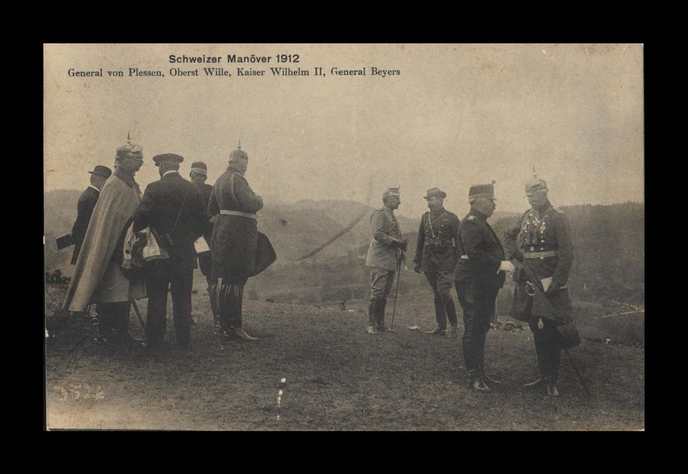 1912 Schweizer Manöver - General von Plessen Kaiser Wilhelm (D'occasion ...