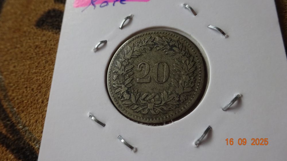 20 Rappen 1851 Billon - Toute belle qualité (D'occasion) à bassecourt ...