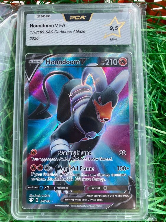 Pokémon Houndoom Full Art V PCA Graded (Neu (gemäss Beschreibung)) in ...