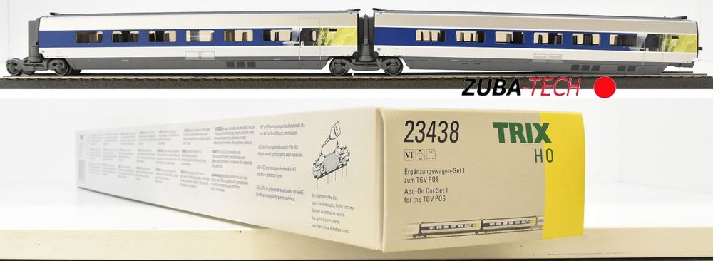 Trix 23438 Ergänzungswagen-Set 1 zum TGV POS SNCF GS mit OVP (Neu ...