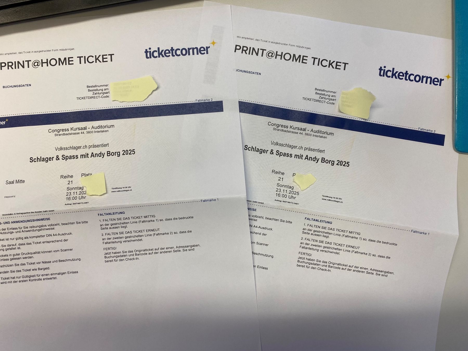 2 Tickets: Schlager & Spass mit Andy Borg, Interlaken (Neu und ...