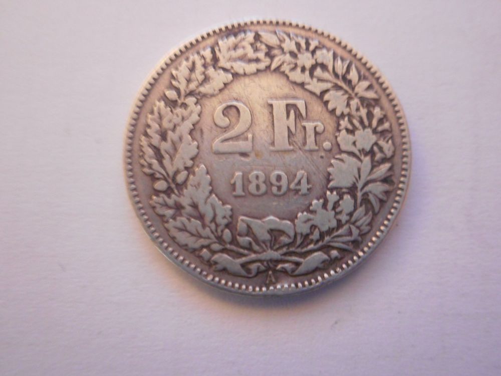 2 Fr. 1894 silber (Gebraucht) in Kriegstetten für CHF 8.7 – mit Lieferung auf Ricardo kaufen