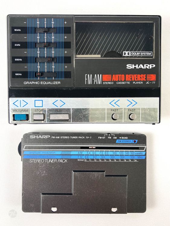SHARP JC-77 Walkman Radio Cassette Player Vintage 80s DEFEKT (Defekt ...