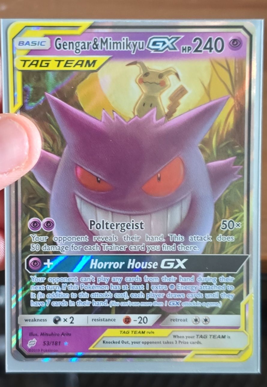 Gengar & Mimikyu GX - Seltene Pokemon Karte - Guter Zustand (Neu (gemäss Beschreibung)) in ...