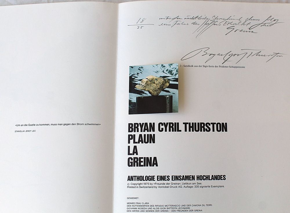 Bryan Cyril Thurston Plaun La Greina 1975 Mappe mit 5 Lithos (Gebraucht ...
