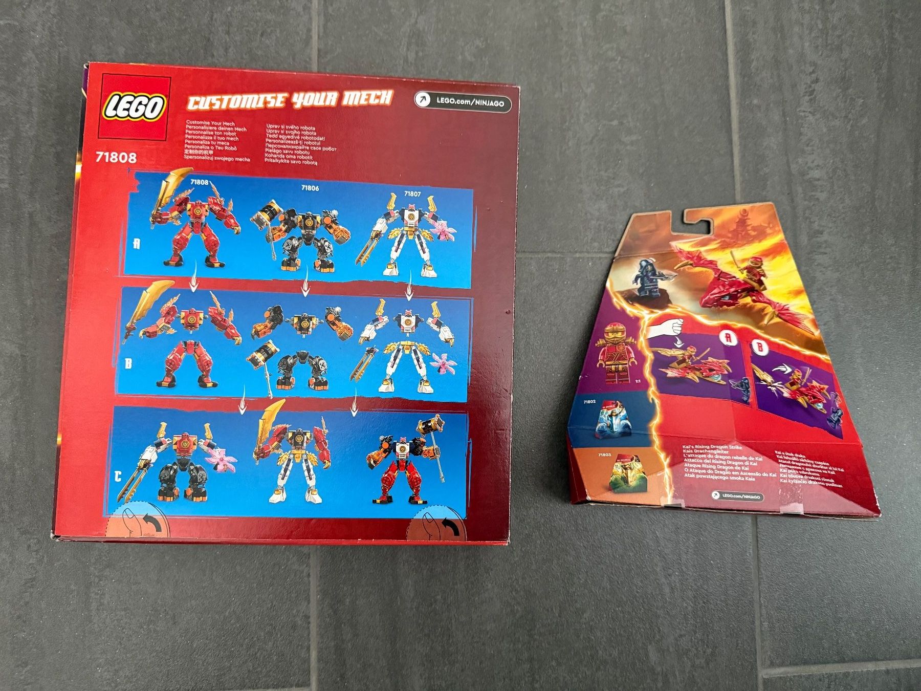 Lego Ninjago 71808 Kais Feuermech /71801 Kais Drachengleiter (Neu und ...