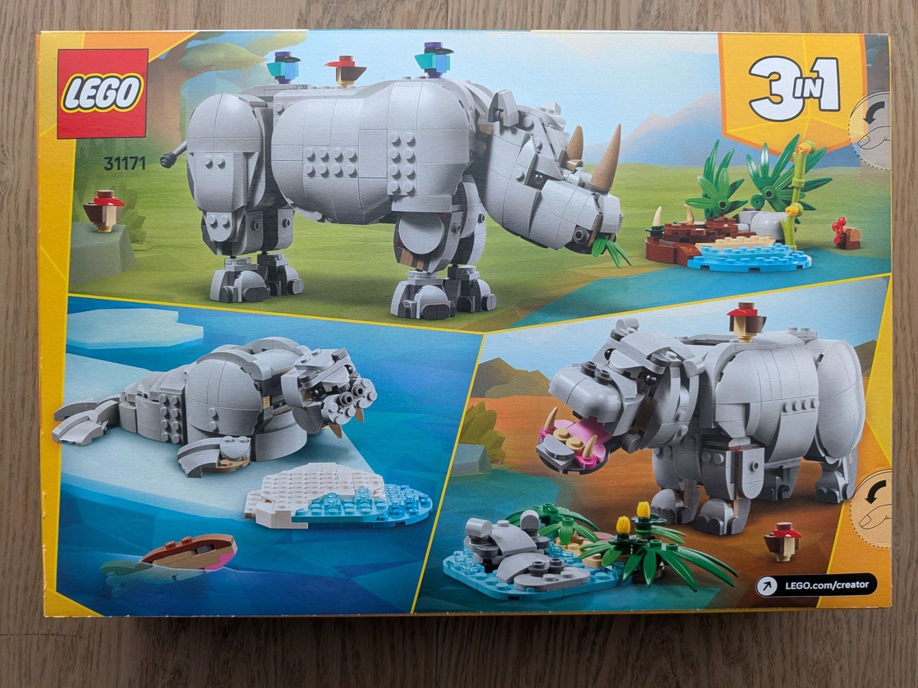 Lego Creator 31171 Prächtiges Nashorn mit Vögeln [neu&OVP] (Neu und ...