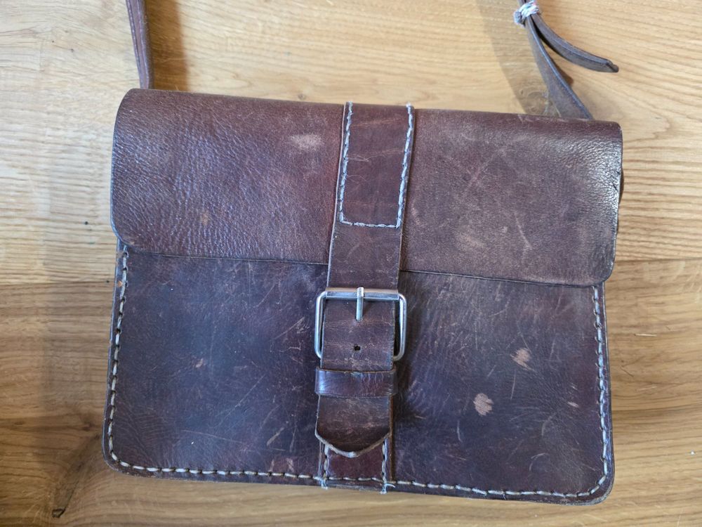 schöne Leder Tasche Vintage Postler Bähnler Beutel (Gebraucht) in ...