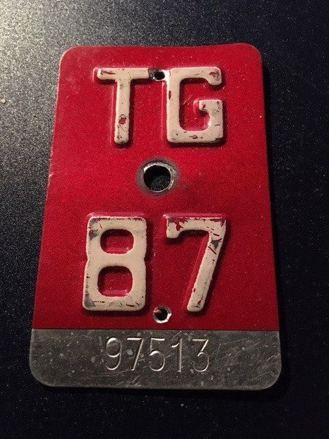 Velonummer TG 87 / 97513 | Kaufen auf Ricardo