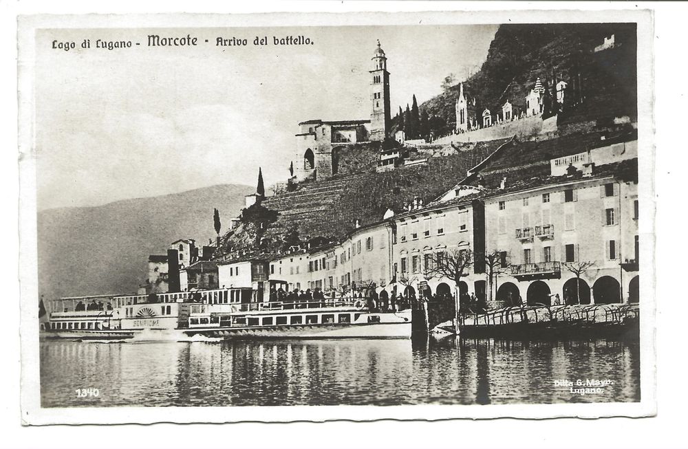 Lago di Lugano - Morcote (TI) Arrivo del battello - 1930 (Gebraucht) in ...